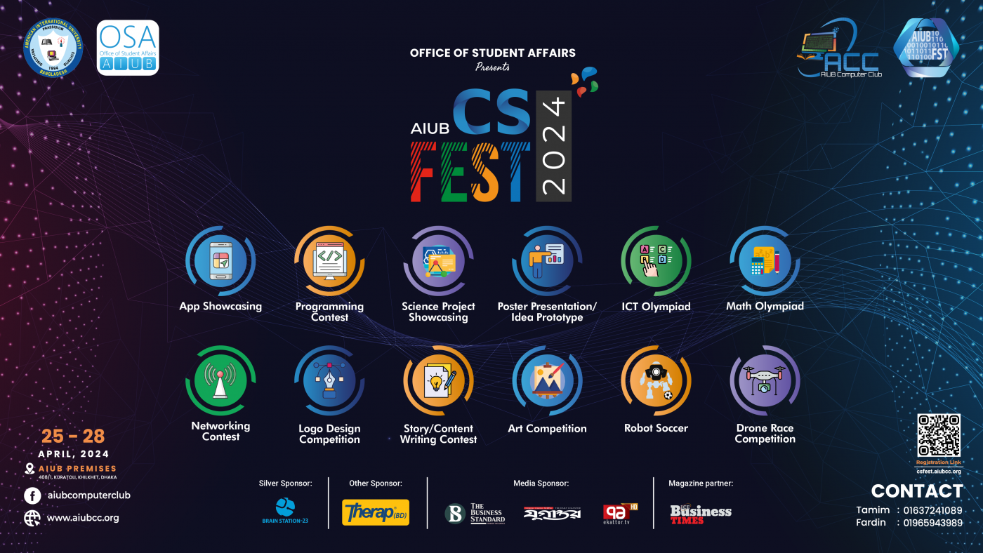 AIUB CS Fest 2024 starts 25 April - Graduates
